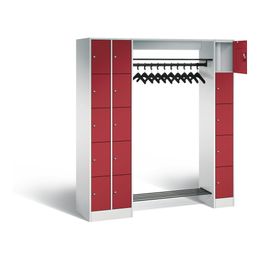 C+P Offene Garderobe Serie 8070, H1950xB2100xT480mm, Front Verkehrswei&szlig;, Korpus Verkehrswei&szlig; (80730-00) ; C + P M&ouml;belsysteme (80730-00|S10345)