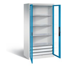 C+P Werkzeugschrank Acurado, H1950xB930xT600mm, Front Lichtblau, Korpus Lichtgrau (8922-553) ; C + P Möbelsysteme (8922-553|S10040)