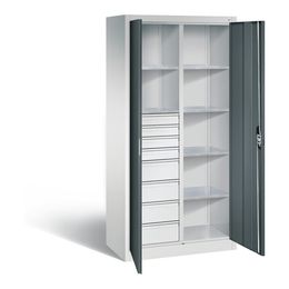 C+P Werkzeugschrank Acurado, H1950xB930xT500mm, Front Anthrazitgrau, Korpus Lichtgrau (8921-305) ; C + P Möbelsysteme (8921-305|S10179)