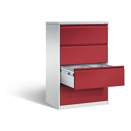 C+P Karteischrank Acurado, H1357xB787xT590mm, Front Rubinrot, Korpus Lichtgrau (12934-322) ; C + P Möbelsysteme (12934-322|S10031)