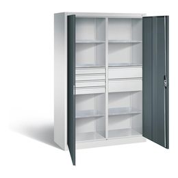 C+P Werkzeugschrank Acurado, H1950xB1200xT500mm, Front Anthrazitgrau, Korpus Lichtgrau (8931-3041) ; C + P Möbelsysteme (8931-3041|S10201)
