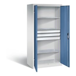 C+P Werkzeugschrank Acurado, H1950xB930xT600mm, Front Fernblau, Korpus Lichtgrau (8922-5030) ; C + P Möbelsysteme (8922-5030|S10121)
