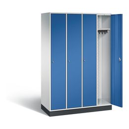 C+P Garderobenschrank Intro, H1950xB1220xT490mm, Front Enzianblau, Korpus Lichtgrau (8170-401) ; C + P M&ouml;belsysteme (8170-401|S10005)