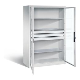 C+P Werkzeugschrank Acurado, H1950xB1200xT600mm, Front Lichtgrau, Korpus Lichtgrau (8932-5530) ; C + P Möbelsysteme (8932-5530|S10049)