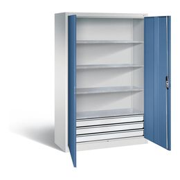 C+P Werkzeugschrank Acurado, H1950xB1200xT500mm, Front Fernblau, Korpus Lichtgrau (8931-503) ; C + P Möbelsysteme (8931-503|S10479)