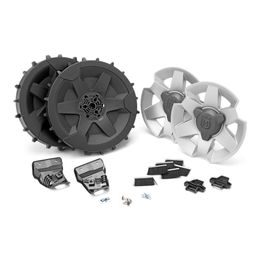 Husqvarna AM 420/430X/450X Offroad - Kit aus Kunststoff/Metall mit Radbürsten/Radmuttern/Schrauben für Mähroboter, 581889702)