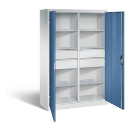 C+P Werkzeugschrank Acurado, H1950xB1200xT500mm, Front Fernblau, Korpus Lichtgrau (8931-3042) ; C + P Möbelsysteme (8931-3042|S10220)