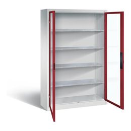 C+P Werkzeugschrank Acurado, H1950xB1200xT400mm, Front Rubinrot, Korpus Lichtgrau (8930-055) ; C + P Möbelsysteme (8930-055|S10091)