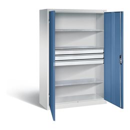 C+P Werkzeugschrank Acurado, H1950xB1200xT500mm, Front Fernblau, Korpus Lichtgrau (8931-5030) ; C + P Möbelsysteme (8931-5030|S10227)