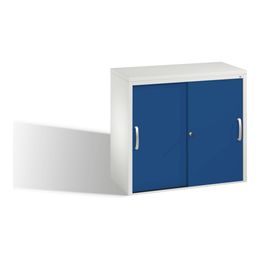 C+P Sideboard mit Schiebet&uuml;ren Acurado, H720xB800xT400mm, Front Enzianblau, Korpus Lichtgrau ; C + P M&ouml;belsysteme (5722-00|S10096)