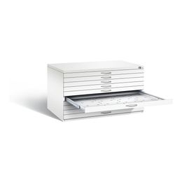 C+P Flachablageschrank Serie 7100_7200, H760xB1350xT960mm, Front Verkehrswei&szlig;, Korpus Verkehrswei&szlig; (7201-000) ; C + P M&ouml;belsysteme (7201-000|S10381)