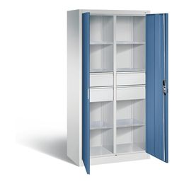 C+P Werkzeugschrank Acurado, H1950xB930xT500mm, Front Fernblau, Korpus Lichtgrau (8921-3042) ; C + P Möbelsysteme (8921-3042|S10162)