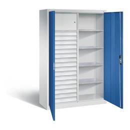 C+P Werkzeugschrank Acurado, H1950xB1200xT500mm, Front Enzianblau, Korpus Lichtgrau (8931-301) ; C + P Möbelsysteme (8931-301|S10067)