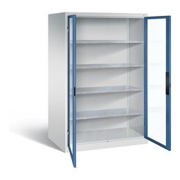 C+P Werkzeugschrank Acurado, H1950xB1200xT800mm, Front Fernblau, Korpus Lichtgrau (8934-055) ; C + P Möbelsysteme (8934-055|S10130)
