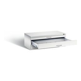 C+P Flachablageschrank Serie 7100_7200, H420xB1100xT765mm, Front Lichtgrau, Korpus Lichtgrau (7100-100) ; C + P M&ouml;belsysteme (7100-100|S10042)