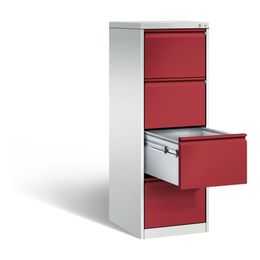C+P Hängeregistraturschrank Acurado, H1357xB433xT590mm, Front Rubinrot, Korpus Lichtgrau (12434-311) ; C + P Möbelsysteme (12434-311|S10009)