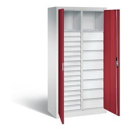 C+P Werkzeugschrank Acurado, H1950xB930xT500mm, Front Rubinrot, Korpus Lichtgrau (8921-303) ; C + P Möbelsysteme (8921-303|S10064)