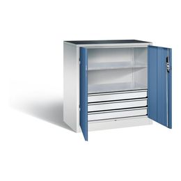 C+P Werkzeugschrank Acurado, H1000xB930xT500mm, Front Fernblau, Korpus Lichtgrau (8821-5035) ; C + P Möbelsysteme (8821-5035|S10086)