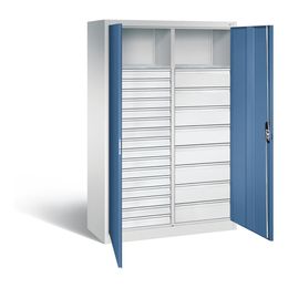C+P Werkzeugschrank Acurado, H1950xB1200xT500mm, Front Fernblau, Korpus Lichtgrau (8931-303) ; C + P Möbelsysteme (8931-303|S10071)