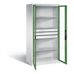 C+P Werkzeugschrank Acurado, H1950xB930xT600mm, Front Resedagrün, Korpus Lichtgrau (8922-5530) ; C + P Möbelsysteme (8922-5530|S10051)