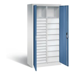 C+P Werkzeugschrank Acurado, H1950xB930xT500mm, Front Fernblau, Korpus Lichtgrau (8921-303) ; C + P Möbelsysteme (8921-303|S10065)
