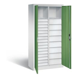 C+P Werkzeugschrank Acurado, H1950xB930xT500mm, Front Resedagrün, Korpus Lichtgrau (8921-303) ; C + P Möbelsysteme (8921-303|S10040)