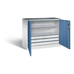 C+P Werkzeugschrank Acurado, H1000xB1200xT500mm, Front Fernblau, Korpus Lichtgrau (8831-5035) ; C + P Möbelsysteme (8831-5035|S10190)