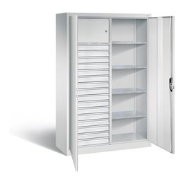 C+P Werkzeugschrank Acurado, H1950xB1200xT500mm, Front Lichtgrau, Korpus Lichtgrau (8931-301) ; C + P Möbelsysteme (8931-301|S10069)