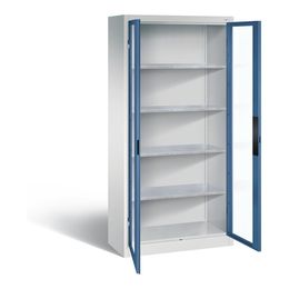C+P Werkzeugschrank Acurado, H1950xB930xT400mm, Front Fernblau, Korpus Lichtgrau (8920-055) ; C + P Möbelsysteme (8920-055|S10129)