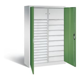 C+P Werkzeugschrank Acurado, H1950xB1200xT500mm, Front Resedagrün, Korpus Lichtgrau (8931-302) ; C + P Möbelsysteme (8931-302|S10043)