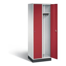 C+P Garderobenschrank Intro, H1950xB620xT490mm, Front Rubinrot, Korpus Lichtgrau (8170-201) ; C + P M&ouml;belsysteme (8170-201|S10002)
