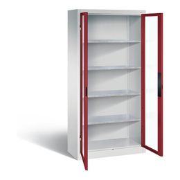 C+P Werkzeugschrank Acurado, H1950xB930xT400mm, Front Rubinrot, Korpus Lichtgrau (8920-055) ; C + P Möbelsysteme (8920-055|S10110)