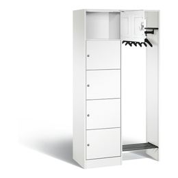 C+P Offene Garderobe Serie 8070, H1950xB960xT480mm, Front Verkehrswei&szlig;, Korpus Verkehrswei&szlig; (82700-00) ; C + P M&ouml;belsysteme (82700-00|S10352)