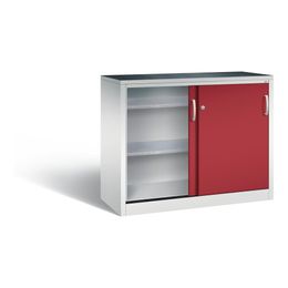 C+P Schiebet&uuml;renschrank Acurado, H1000xB1200xT500mm, Front Rubinrot, Korpus Lichtgrau (2056-092) ; C + P M&ouml;belsysteme (2056-092|S10013)