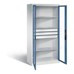 C+P Werkzeugschrank Acurado, H1950xB930xT500mm, Front Fernblau, Korpus Lichtgrau (8921-5530) ; C + P Möbelsysteme (8921-5530|S10096)