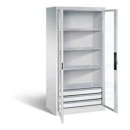 C+P Werkzeugschrank Acurado, H1950xB930xT600mm, Front Lichtgrau, Korpus Lichtgrau (8922-553) ; C + P Möbelsysteme (8922-553|S10016)