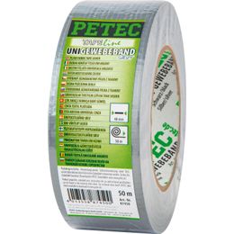 Petec Uni-Gewebeband Klebeband 50 m x 48 mm in silber - Klebstoffe & Dichtmittel