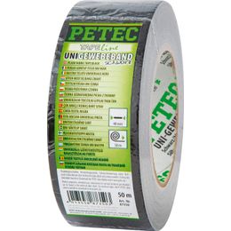 Petec Uni-Gewebeband Klebeband 50 m x 48 mm in schwarz - Klebstoffe & Dichtmittel