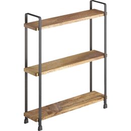 Metaltex York LAVA Gew&uuml;rzregal 3-Etagen aus Akazienholz 34 x 8 x 38 cm - Beh&auml;lter und Halterungen