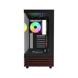 Thermaltake View 270 Plus WS ARGB , Tower-Geh&auml;use schwarz/holz, Tempered Glass x 2, Holz-Struktur
