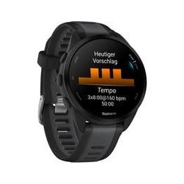 Garmin Forerunner 165, Smartwatch schwarz/dunkelgrau, 20 mm, Silikon-Armband