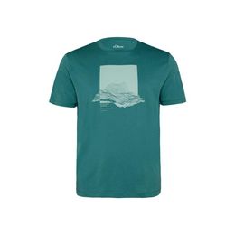 s.Oliver T-Shirt Herren Größe XXXL petrol / pastellgrün