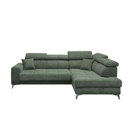 Ecksofa inklusive Stauraum Sydney grün Maße (cm): B: 282 H: 105 T: 198.0 Sofas > Sofas nach Material > Stoffsofas » Sofa DE