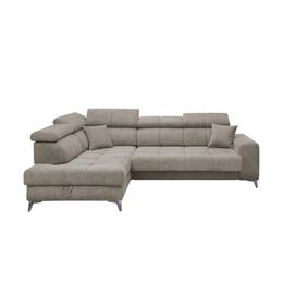 Ecksofa inklusive Stauraum Sydney grau Maße (cm): B: 282 H: 105 T: 198.0 Sofas > Sofas nach Material > Stoffsofas » Sofa DE