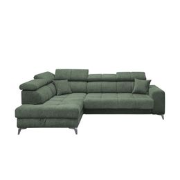 Möbel Kraft Ecksofa inklusive Stauraum Sydney grün Maße (cm): B: 282 H: 105 T: 198.0 » Möbel Kraft