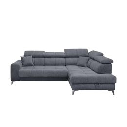 Ecksofa inklusive Stauraum Sydney grau Maße (cm): B: 282 H: 105 T: 198.0 Sofas > Sofas nach Material > Stoffsofas » Sofa DE