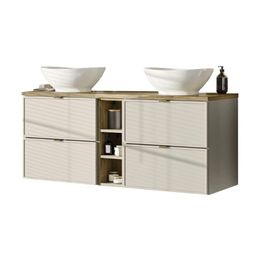 Möbel Kraft Waschtischkombination beige Maße (cm): B: 140,6 H: 73,2 T: 46.5 » Möbel Kraft