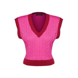Trendyol Strickweste Damen Gr&ouml;&szlig;e L beere / hellpink