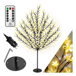 Kesser® Kirschblütenbaum mit Fernbedienung Lichterbaum Indoor Outdoor Metallfuß Stabil Weihnachten Beleuchtung Leuchtbaum Warmweiß