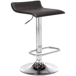 TPFLiving Barhocker Dynasty One Gestell Metall in Chromoptik Kunstleder Schwarz